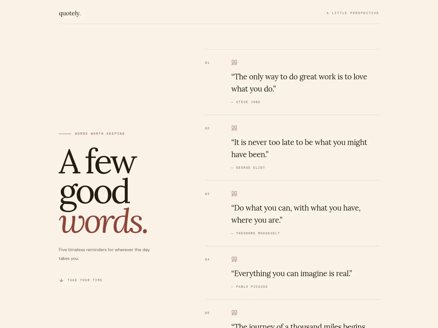 Quotely Minimal