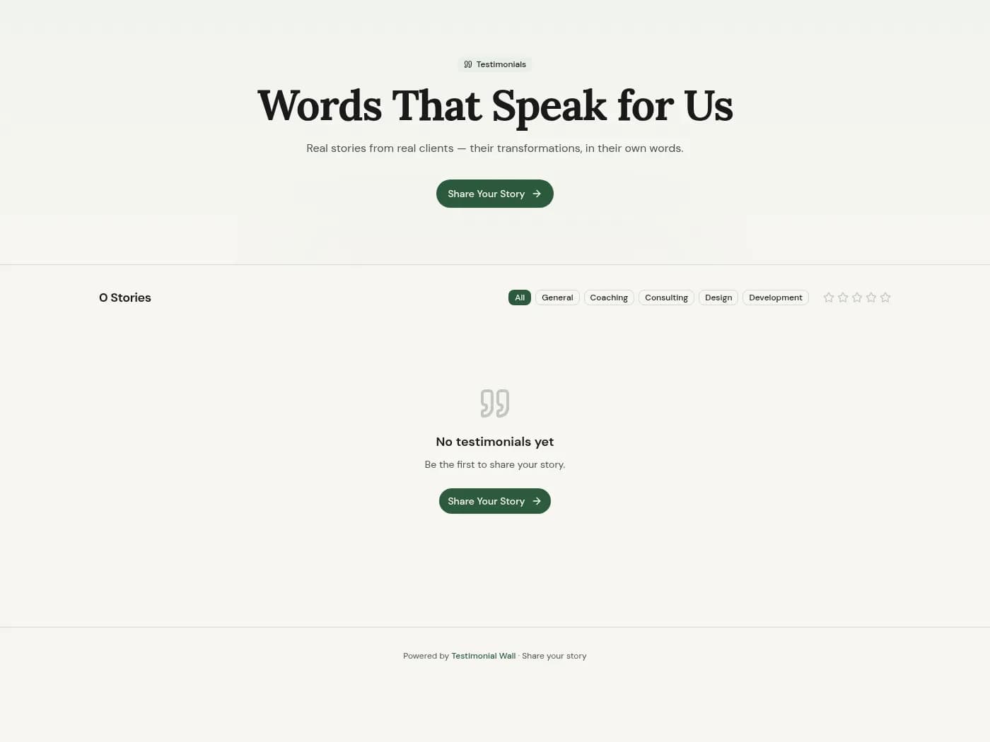 AI Testimonial Wall
