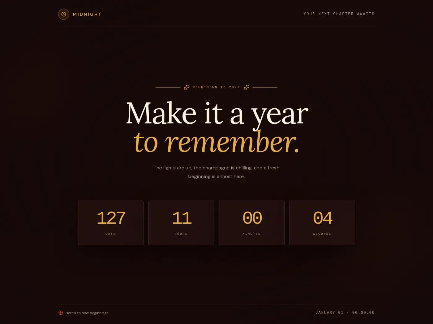 Festive New Year Countdown