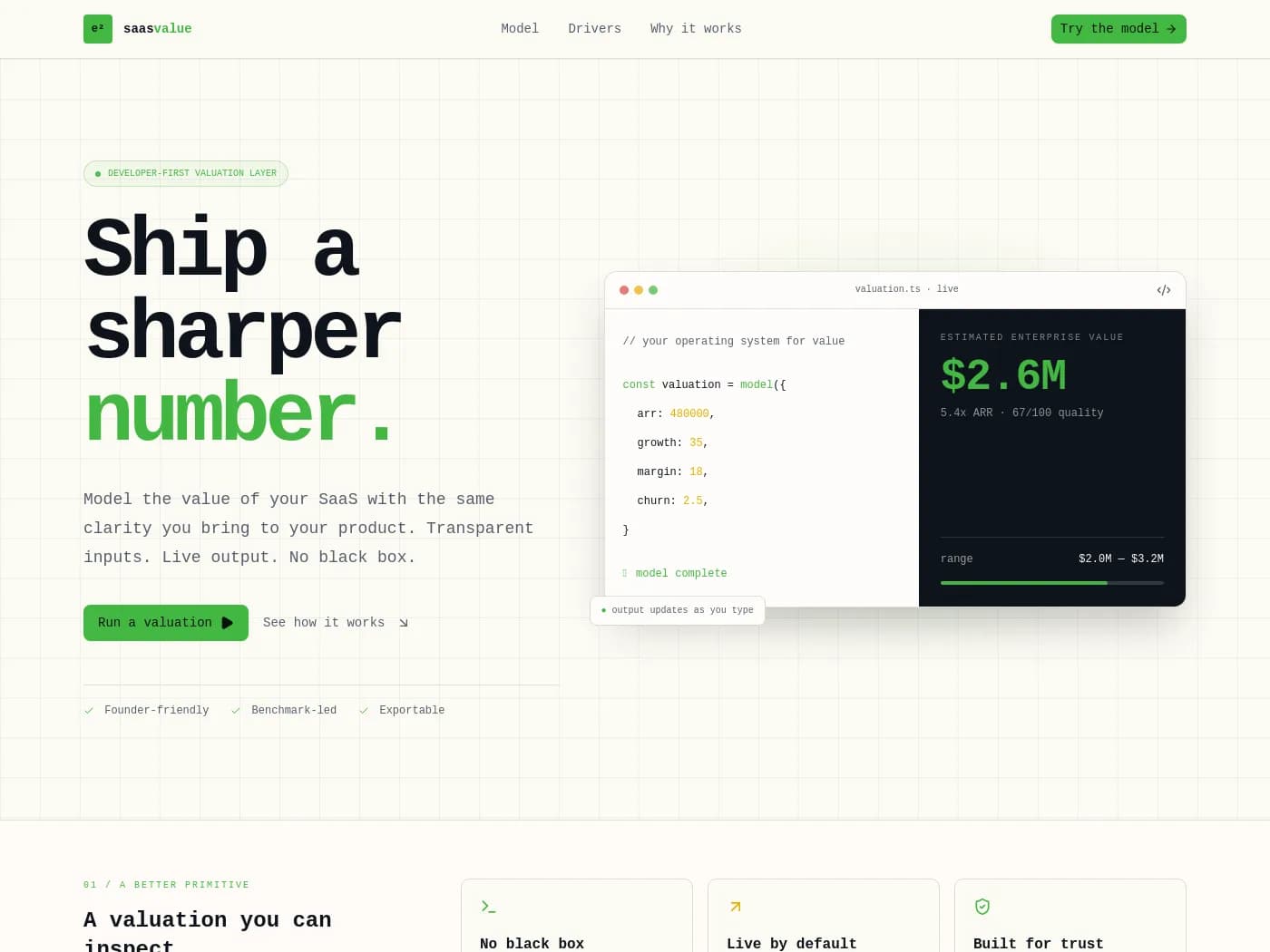 SaaS Valuation Calculator