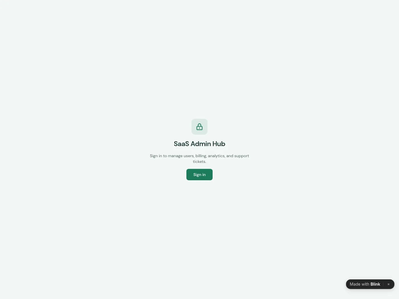 SaaS Admin Hub