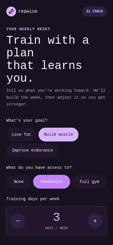 AI Workout Buddy
