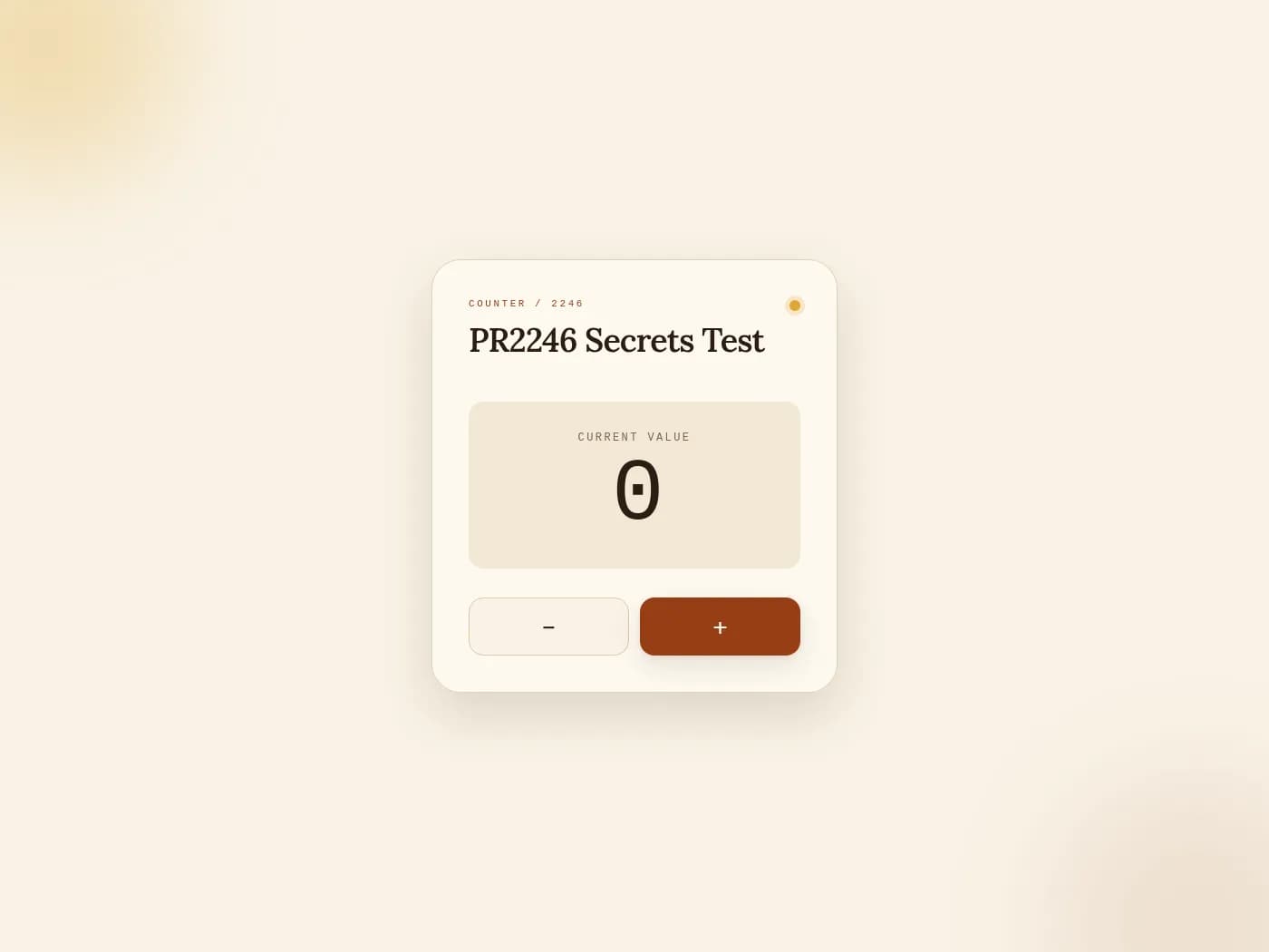 Secrets Counter App