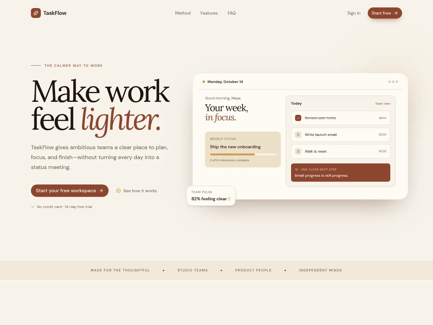 TaskFlow SaaS Landing