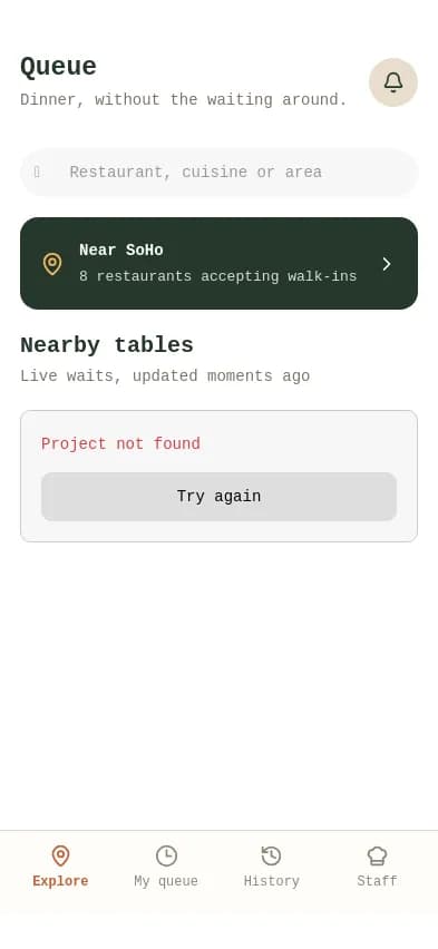 Queue Waitlist App