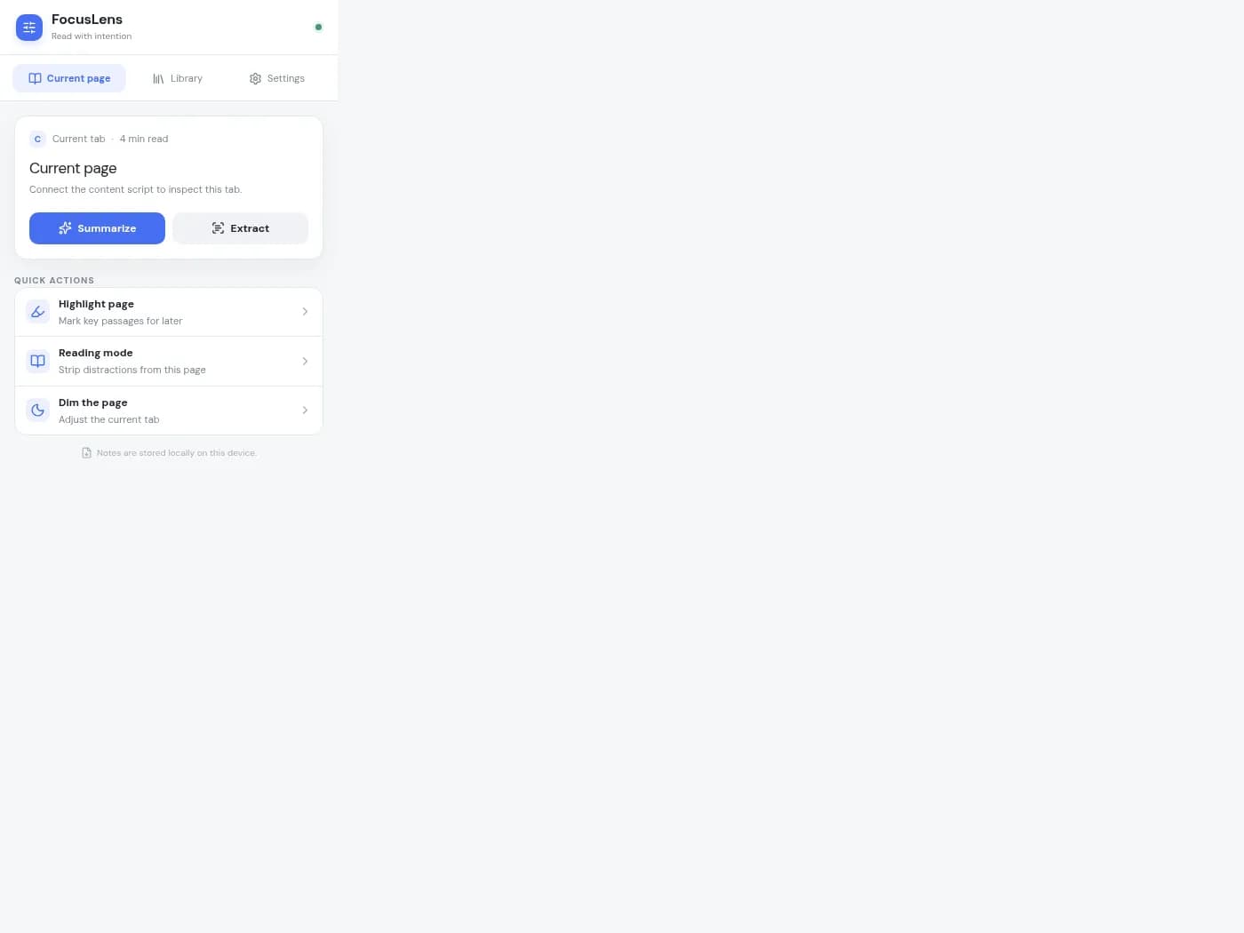 FocusLens Chrome Extension