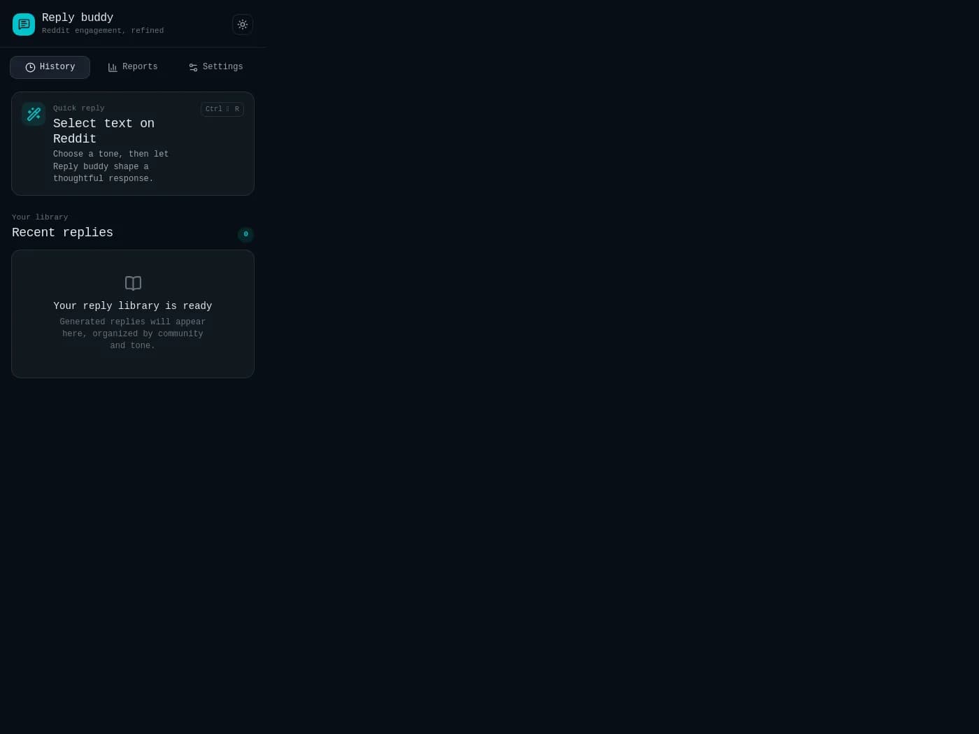 Reddit Reply AI Buddy