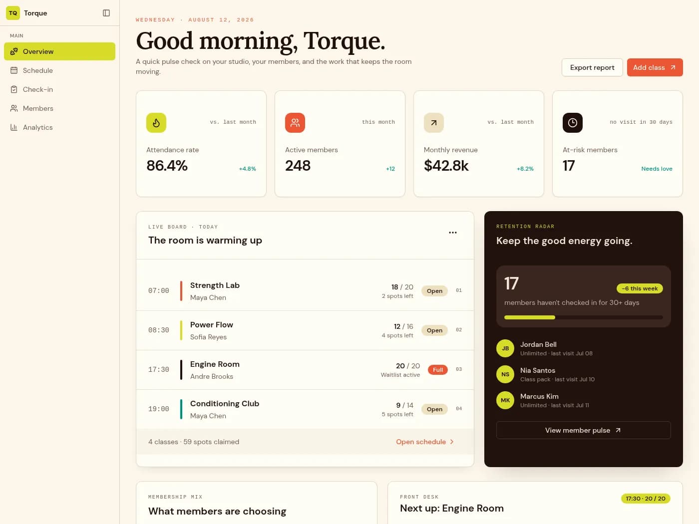 Torque Gym Manager