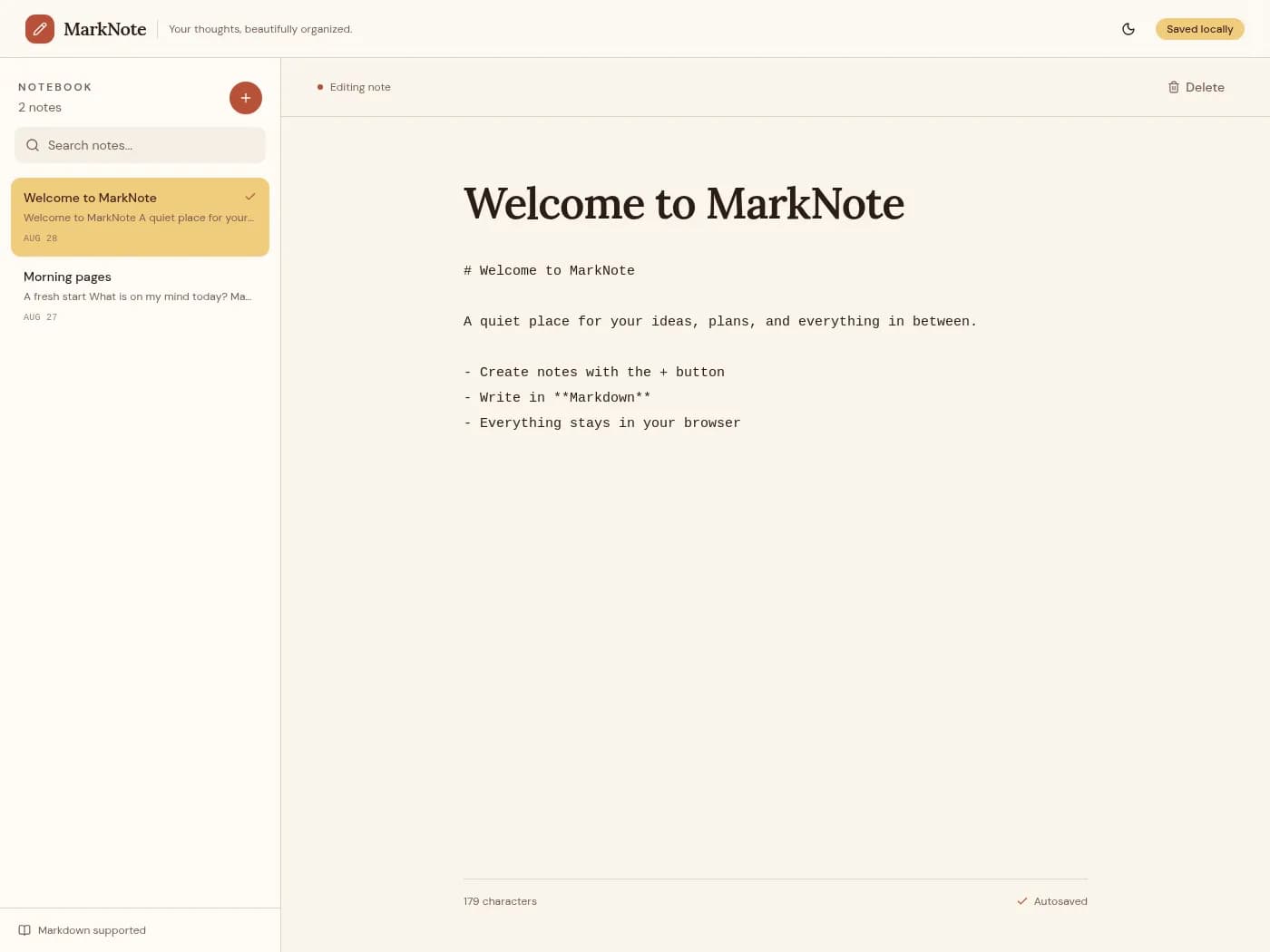 MarkNote